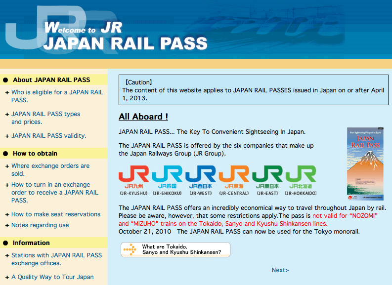Discounted Rail Travel Japan: The JR Pass